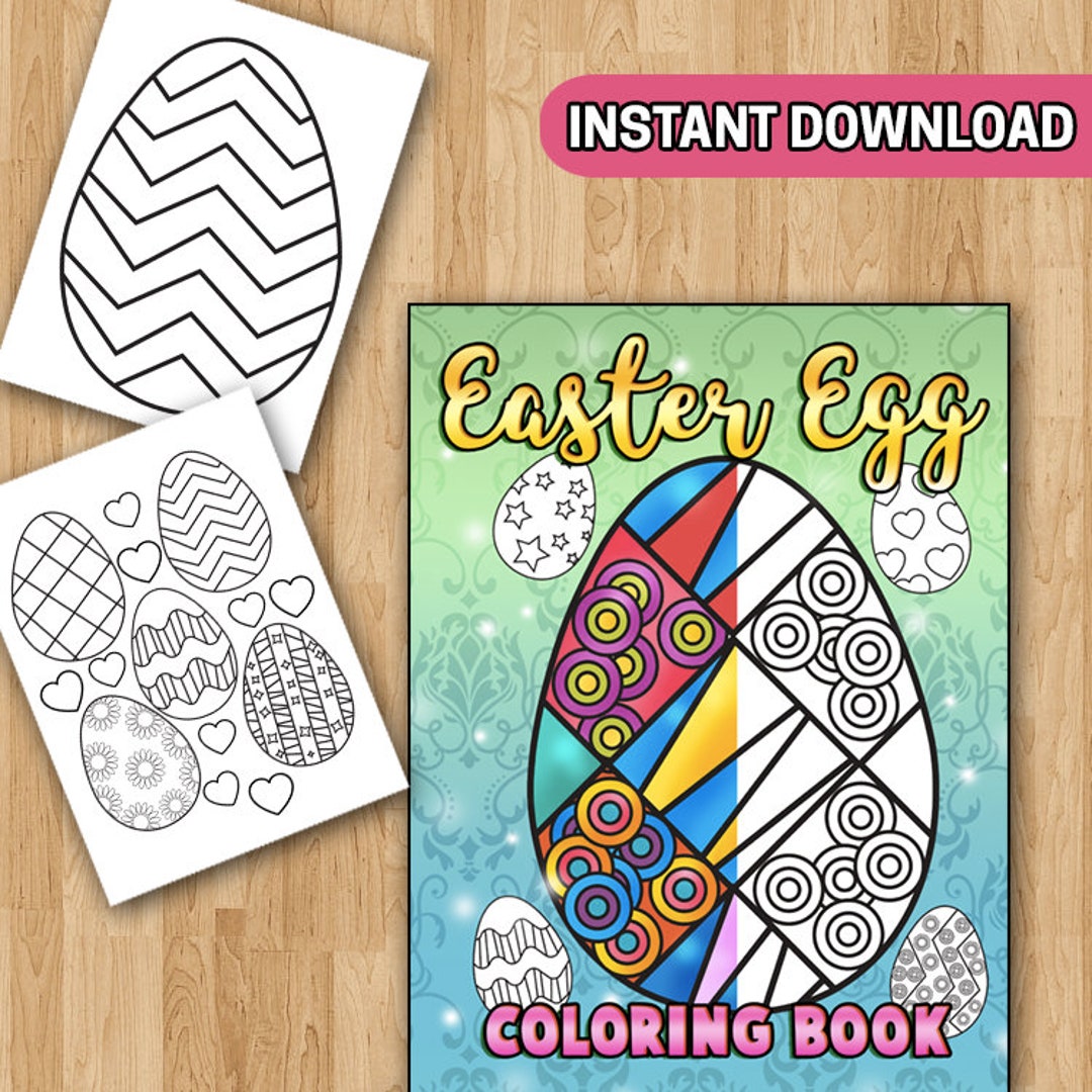 SALE Easter Egg Coloring Book With Easter Coloring Pages (easter ...