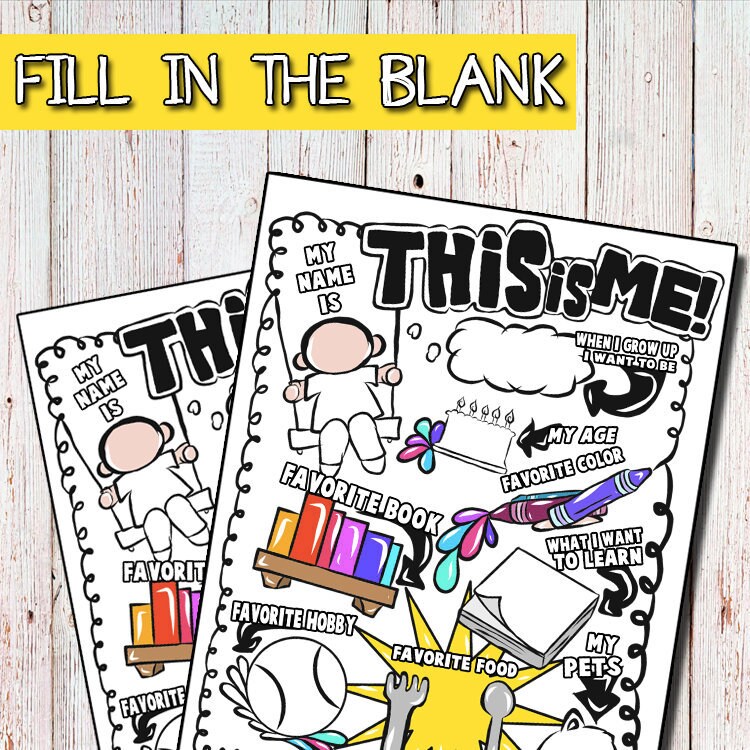 This is Me Poster Printable Worksheet for Teachers and Learning Posters ...