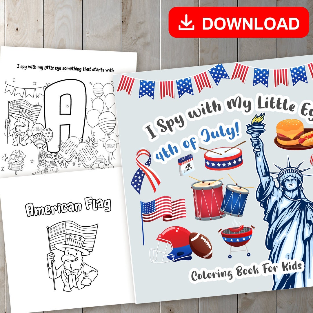 BEST VALUE I Spy With My Little Eye 4th of July! Coloring Book for Kids ...