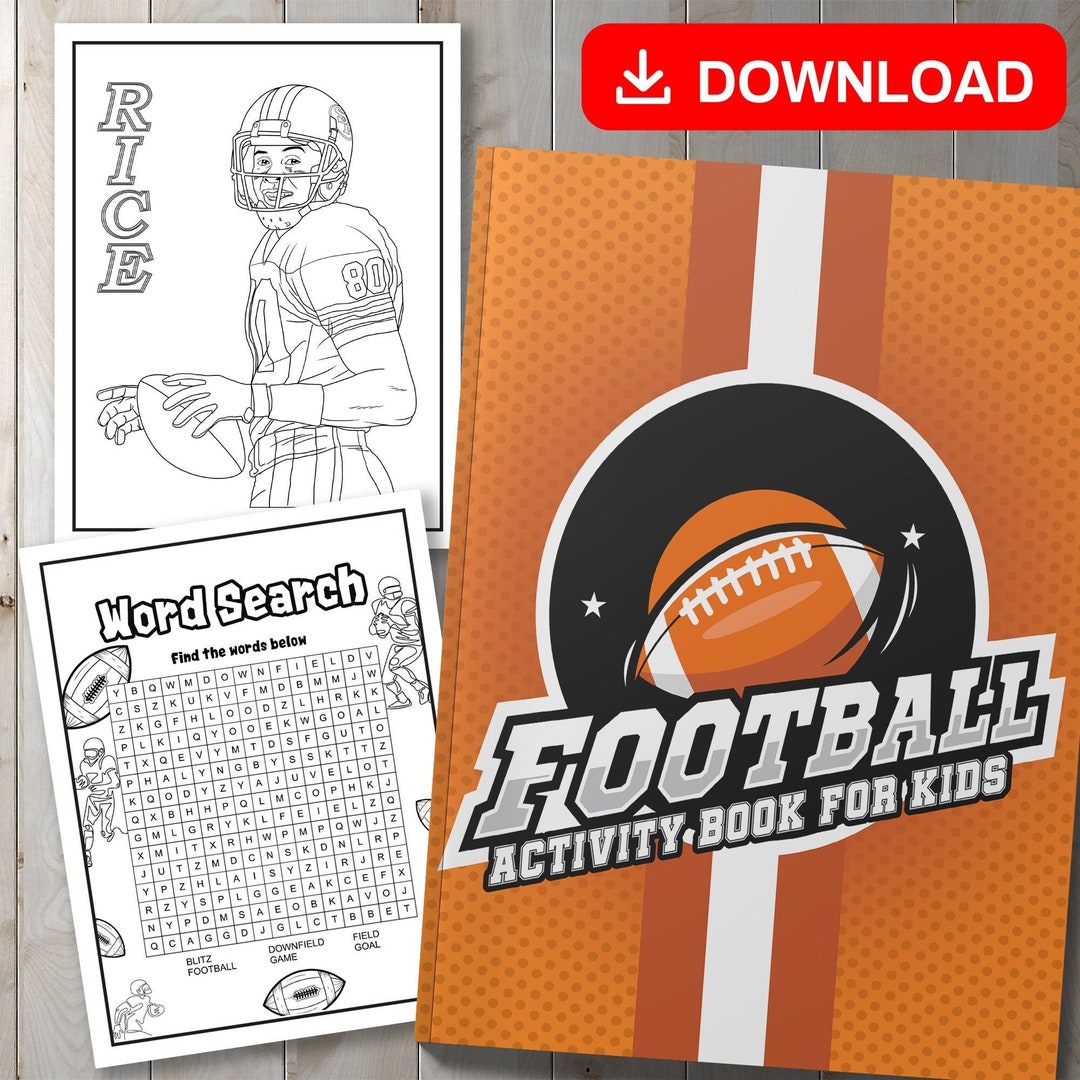 BEST VALUE! Football Activity Book for Kids - Instant Download 25 ...
