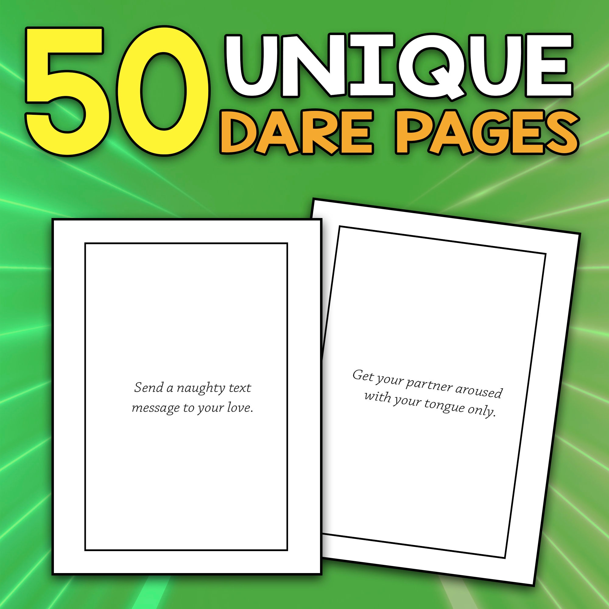 BEST VALUE 50 Naughty Dares For Married Couples To Spice | Etsy