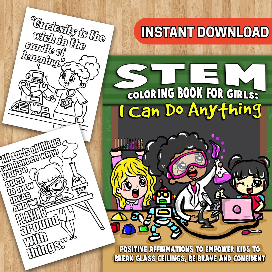 BEST VALUE 25 STEM Coloring Book for Girls: I Can Do Anything - Instant ...