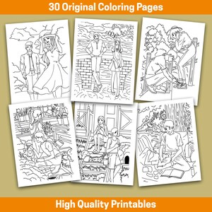 BEST VALUE Romantic Country Love Scenes Coloring Book - Instant ...
