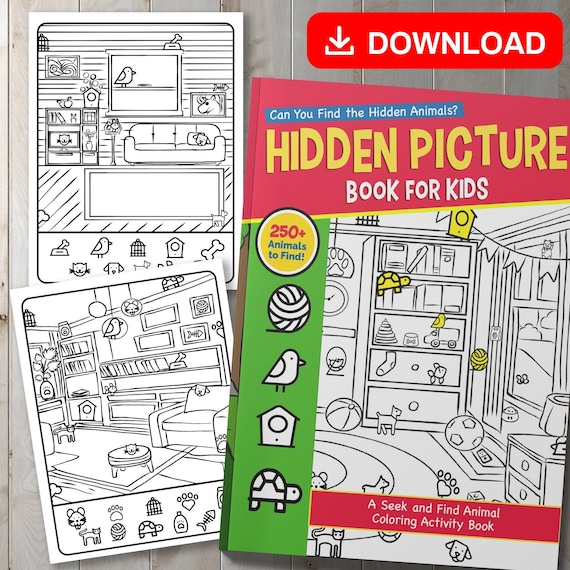 BEST VALUE 30 Hidden Animals Coloring Pages Instant Download - Etsy