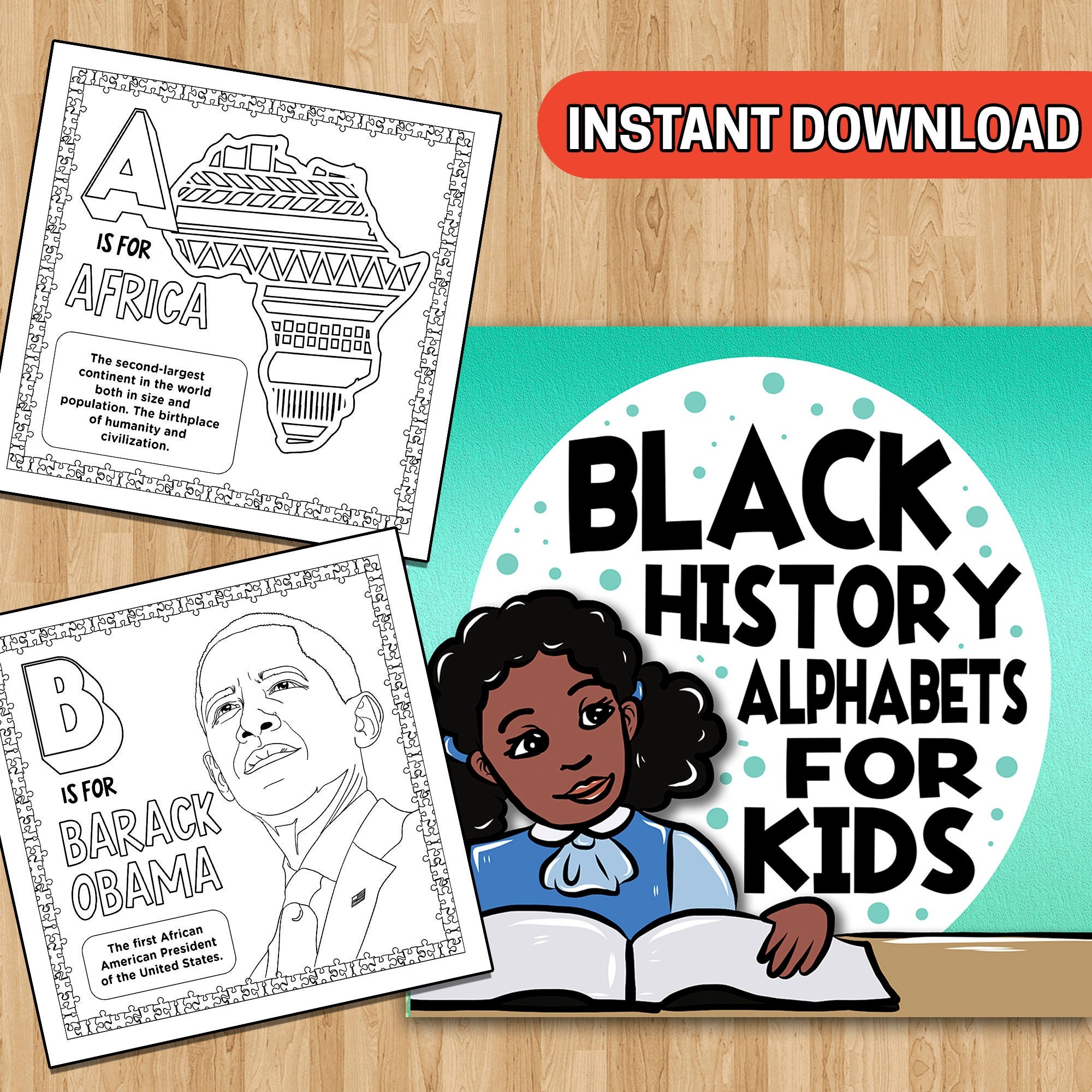 BEST VALUE Black History Alphabets for Kids Instant Download ABC ...