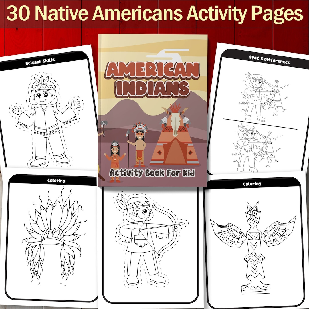 BEST VALUE American Indians Activity Book for Kids - Instant Download ...