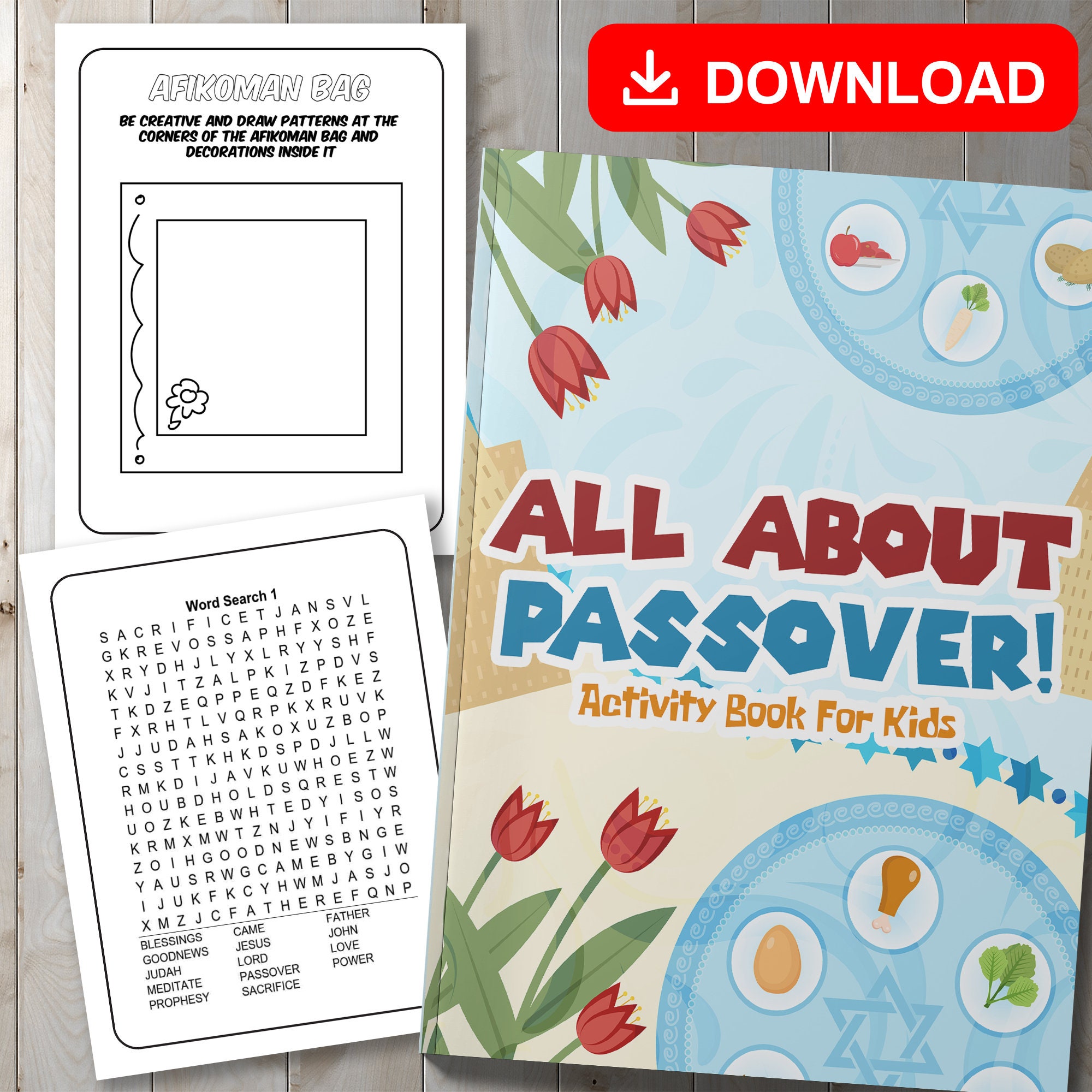 BEST VALUE All About Passover Activity Book for Kids Instant Download ...