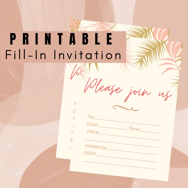Fill in Invitations - Etsy