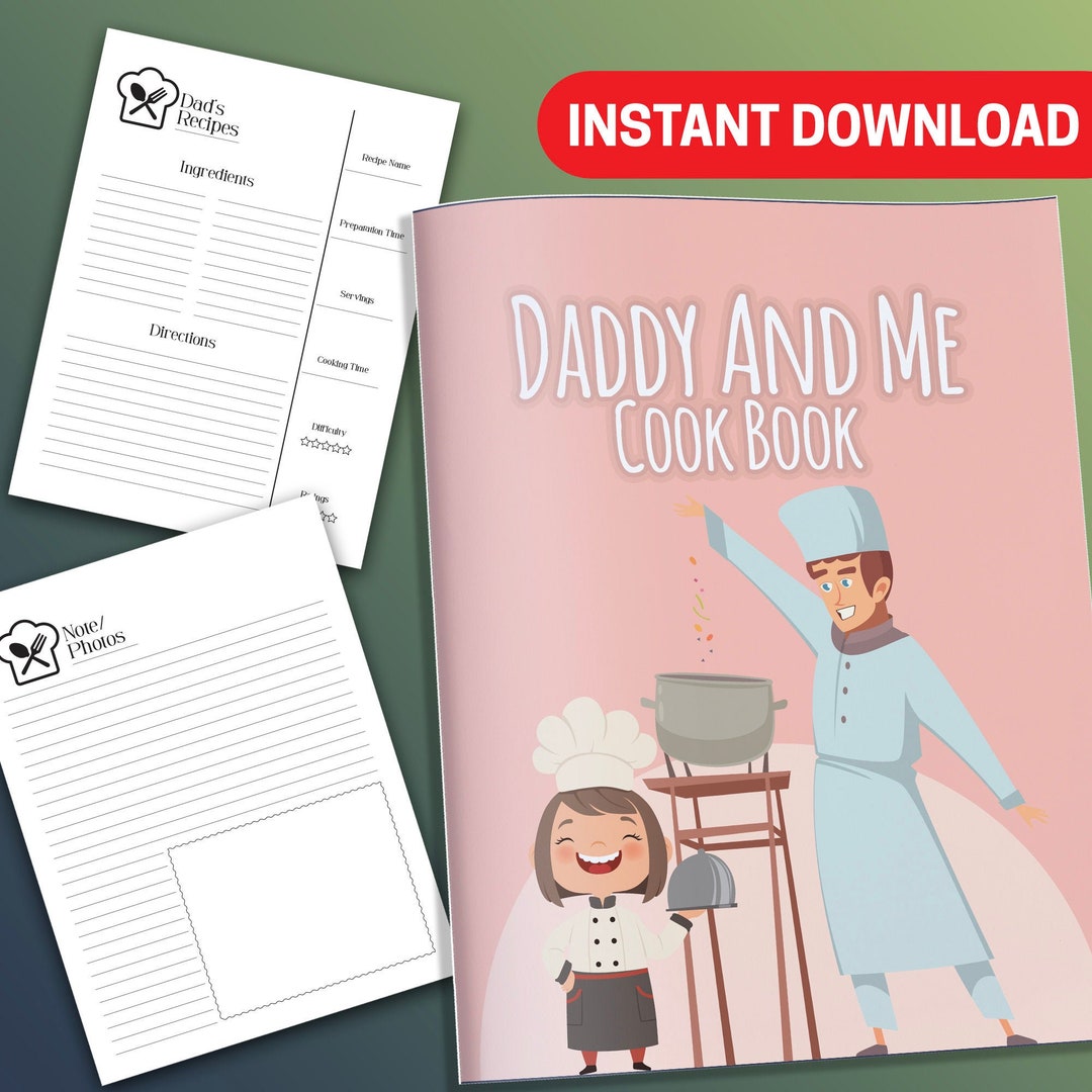 BEST VALUE Daddy and Me Cook Book - Instant Download Write on Simple ...