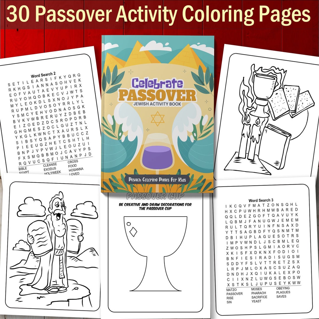 BEST VALUE! Celebrate Passover Jewish Activity Book - Instant Download ...