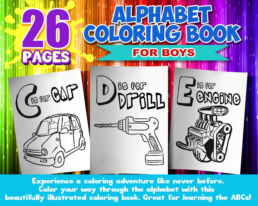 Alphabet Coloring Book With Alphabet Coloring Pages to Learn the ...