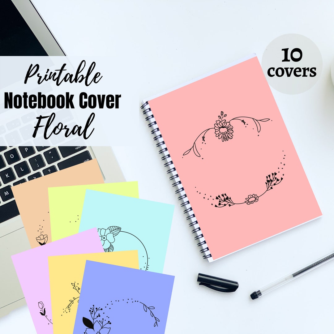 BEST VALUE 1 Printable Notebook Cover Floral Theme - Instant Download ...