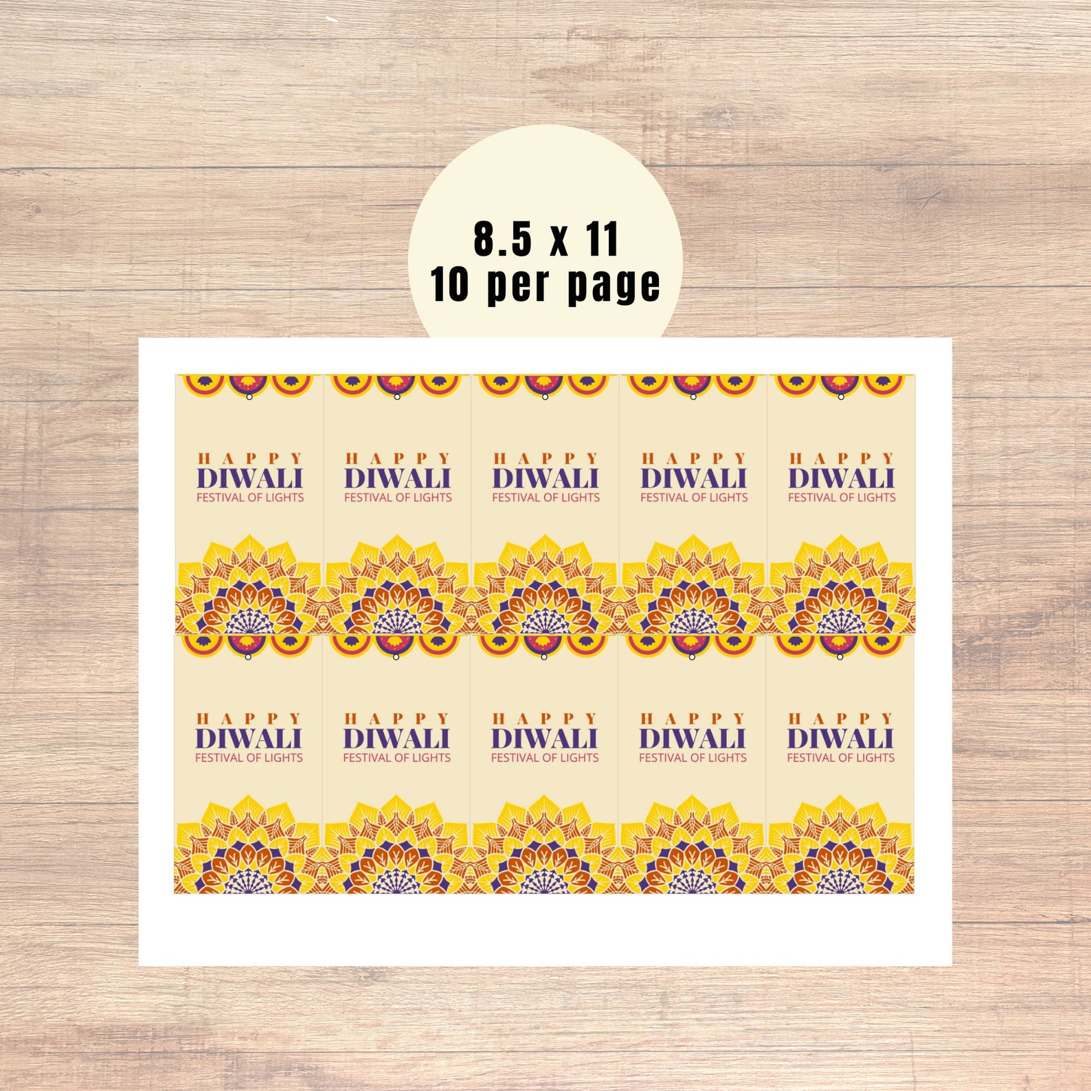 BEST VALUE Printable Diwali Gift Tag - Instant Download Happy Diwali ...