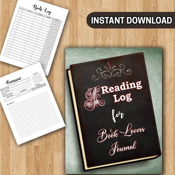 Reading Log for Book Lovers Journal Book Log Overview and - Etsy