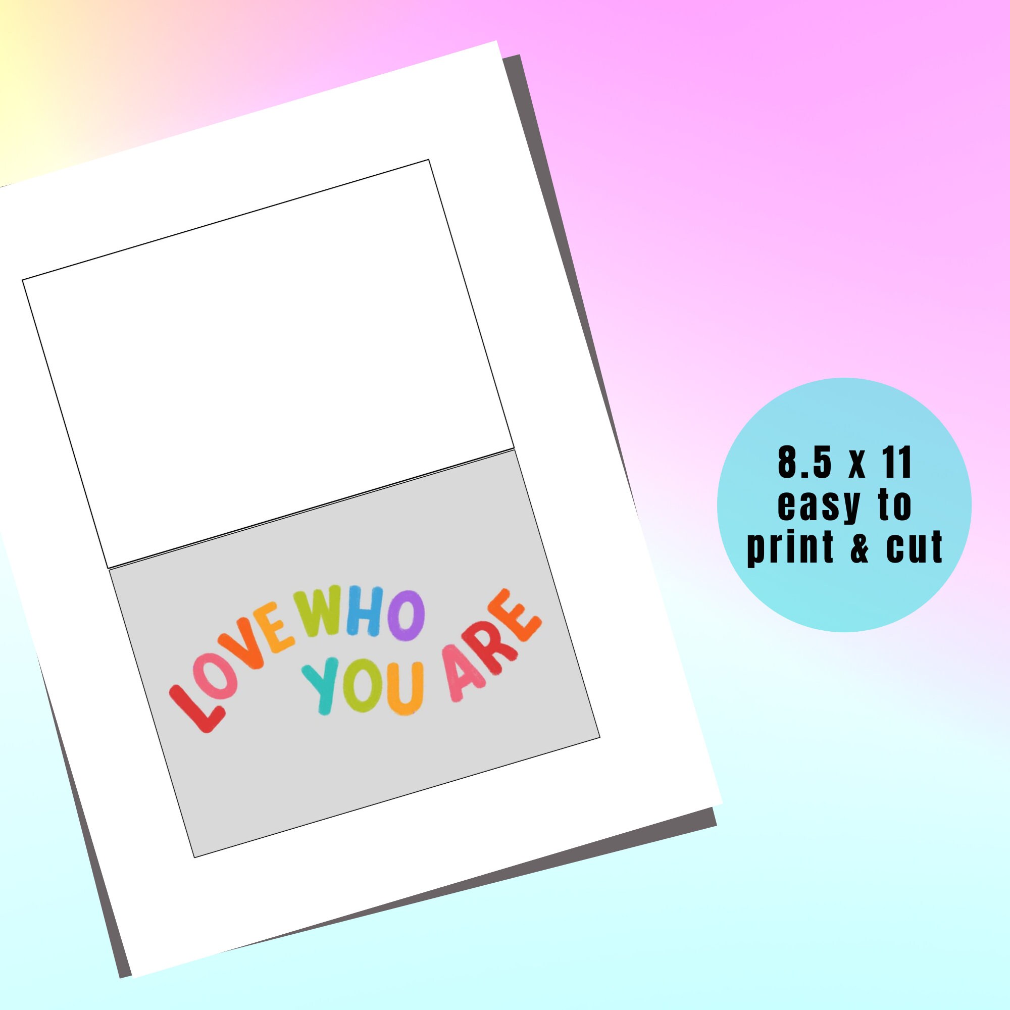 BEST VALUE Happy Pride Month Greeting Card Printable Instant Download ...