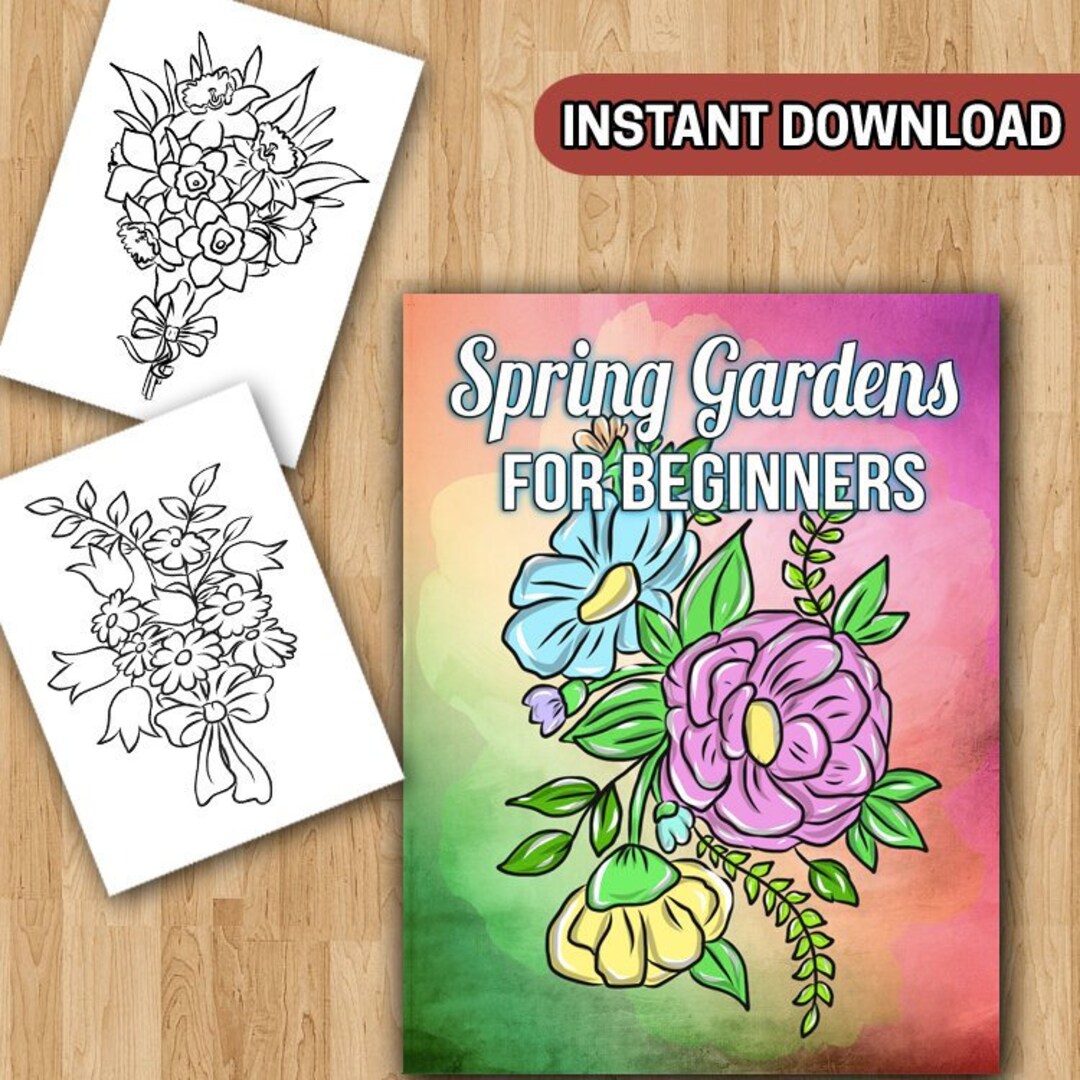BEST VALUE 30 Spring Garden Coloring Pages: A Simple Coloring Book for ...