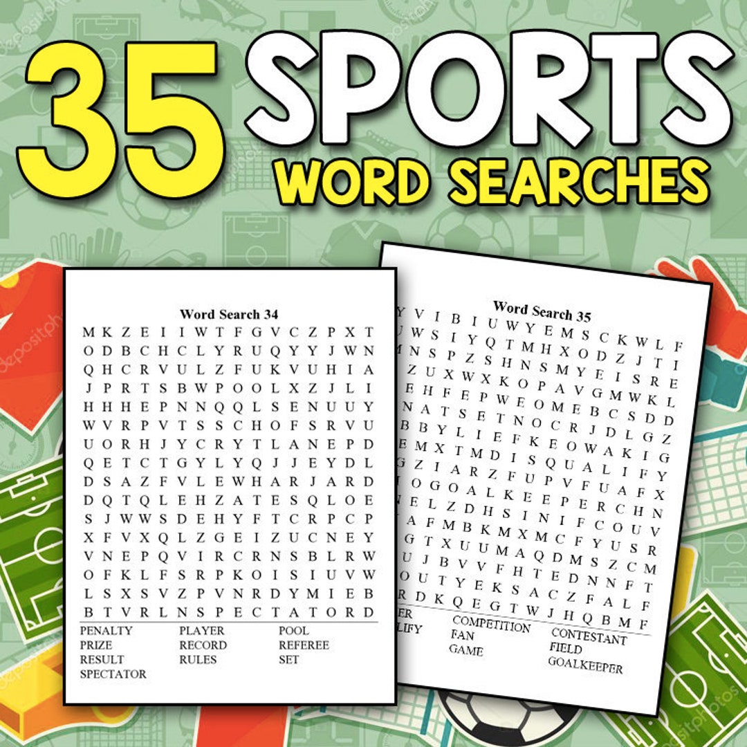 BEST VALUE 35 Sports Word Search for Kids: Large Print Word Search ...