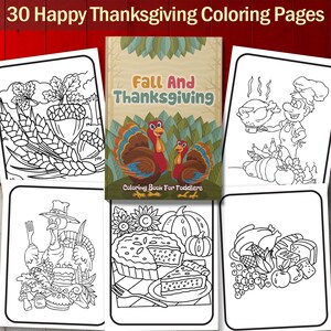 BEST VALUE Fall and Thanksgiving Coloring Book for Toddlers - Instant ...