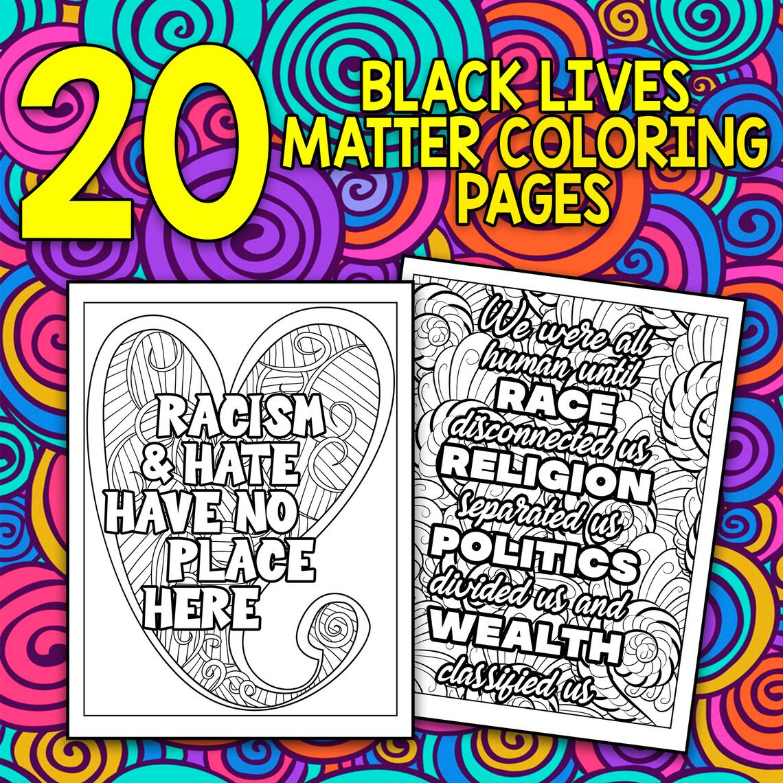 BEST VALUE 20 Black Lives Matter Coloring Pages Printable Best Gift ...