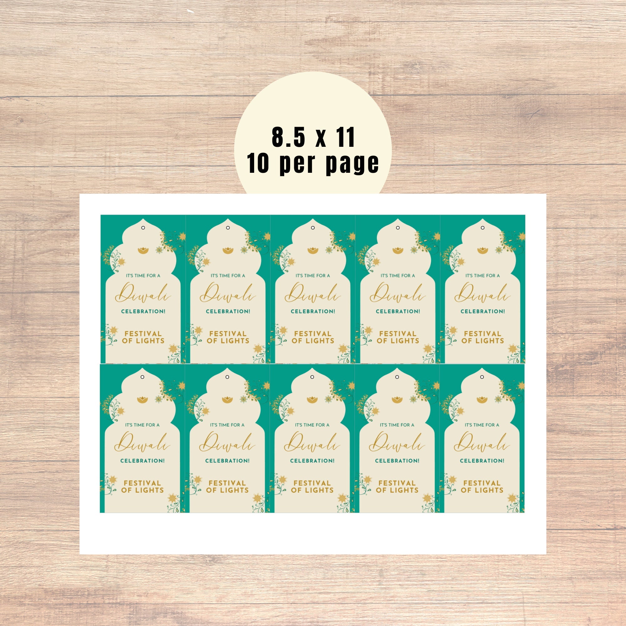 BEST VALUE Printable Diwali Gift Tag - Instant Download Happy Diwali ...