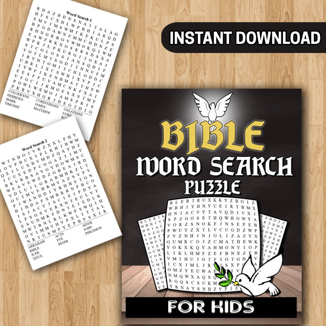 Bible Word Search for Kids: Word Search Puzzle Book for Kids Adults and ...