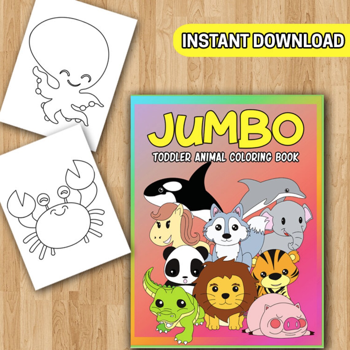 Jumbo Toddler Animal Coloring Book My First Big Book of Coloring Early ...