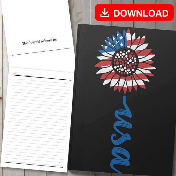 BEST VALUE 4th of July Journal Instant Download Composition - Etsy