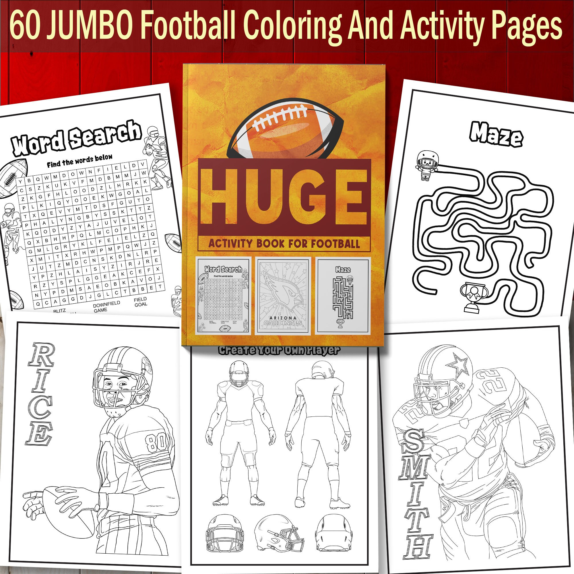 Defensive Line Football Player Coloring Pages