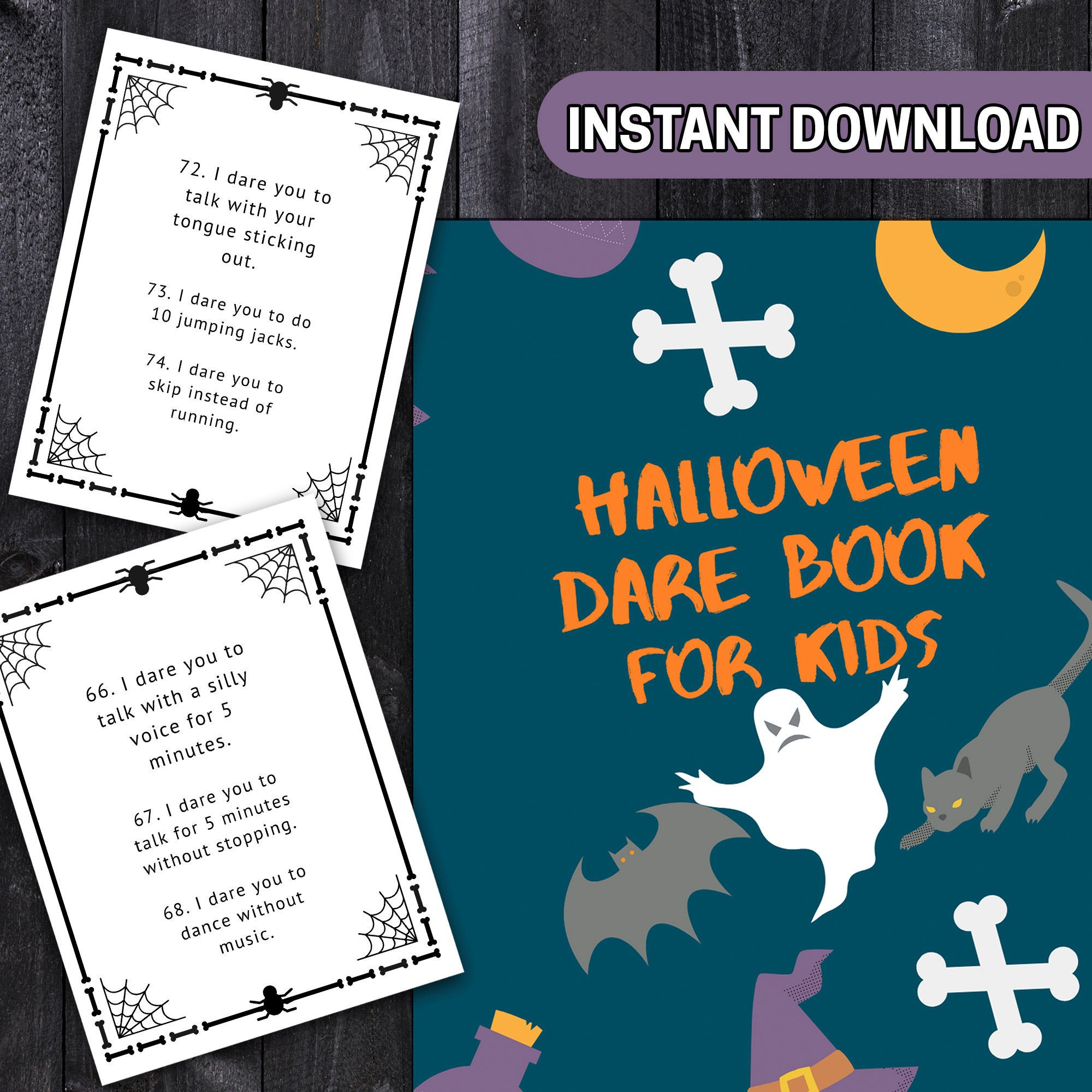 BEST VALUE 75 Halloween Dares Pages for Kids - Etsy