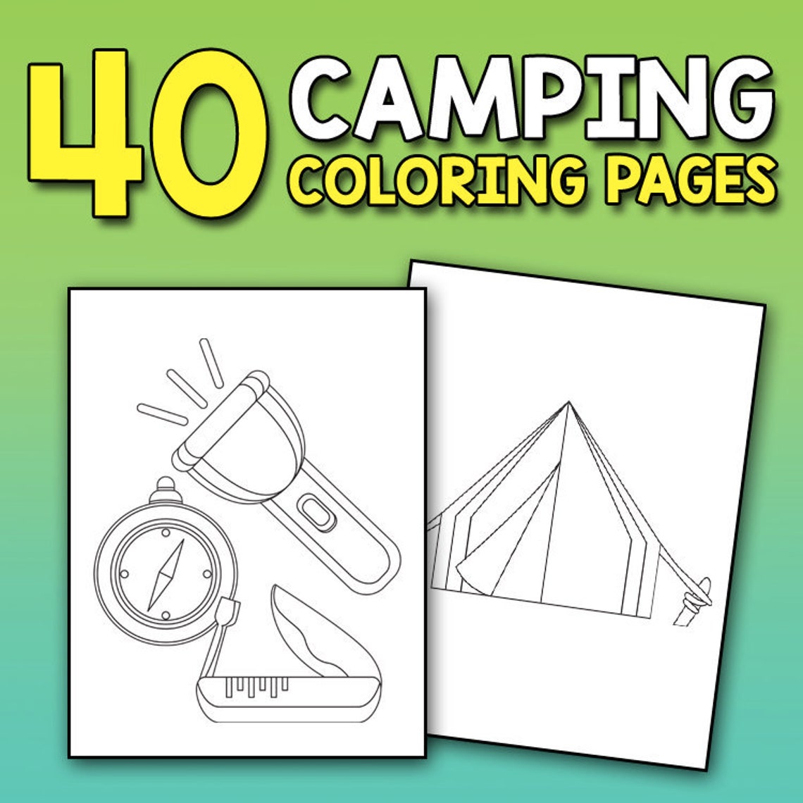 Camping Coloring Book: A Happy Camper Activity Book for Reel Cool ...