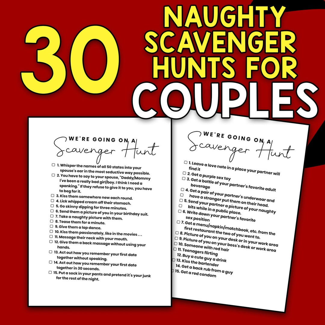 BEST VALUE 30 Printable Adult Scavenger Hunts for Couples Date Night ...