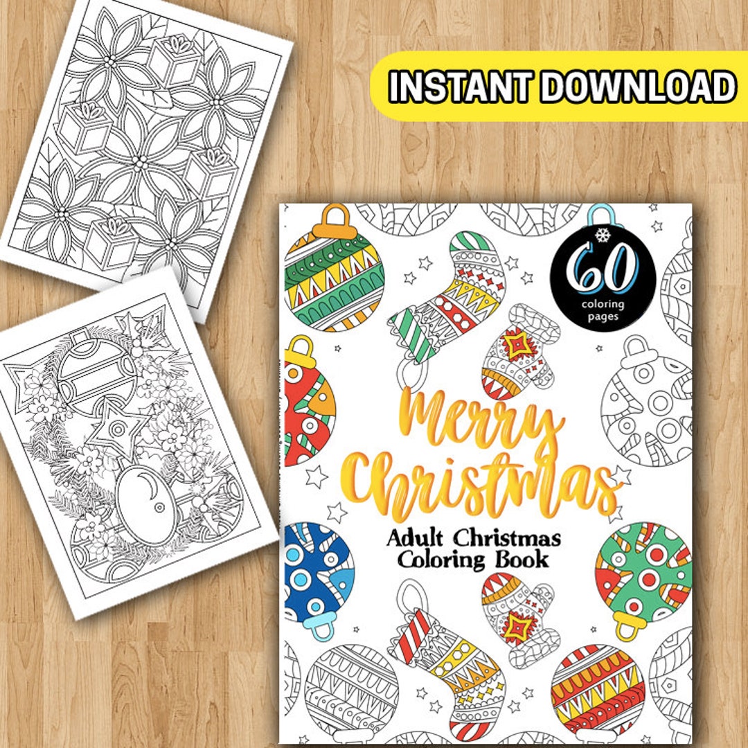 BEST VALUE 60 Christmas Coloring Pages for Adults: A Merry Christmas ...