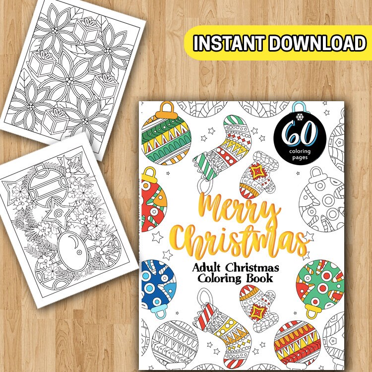 BEST VALUE 60 Christmas Coloring Pages for Adults: A Merry Christmas ...
