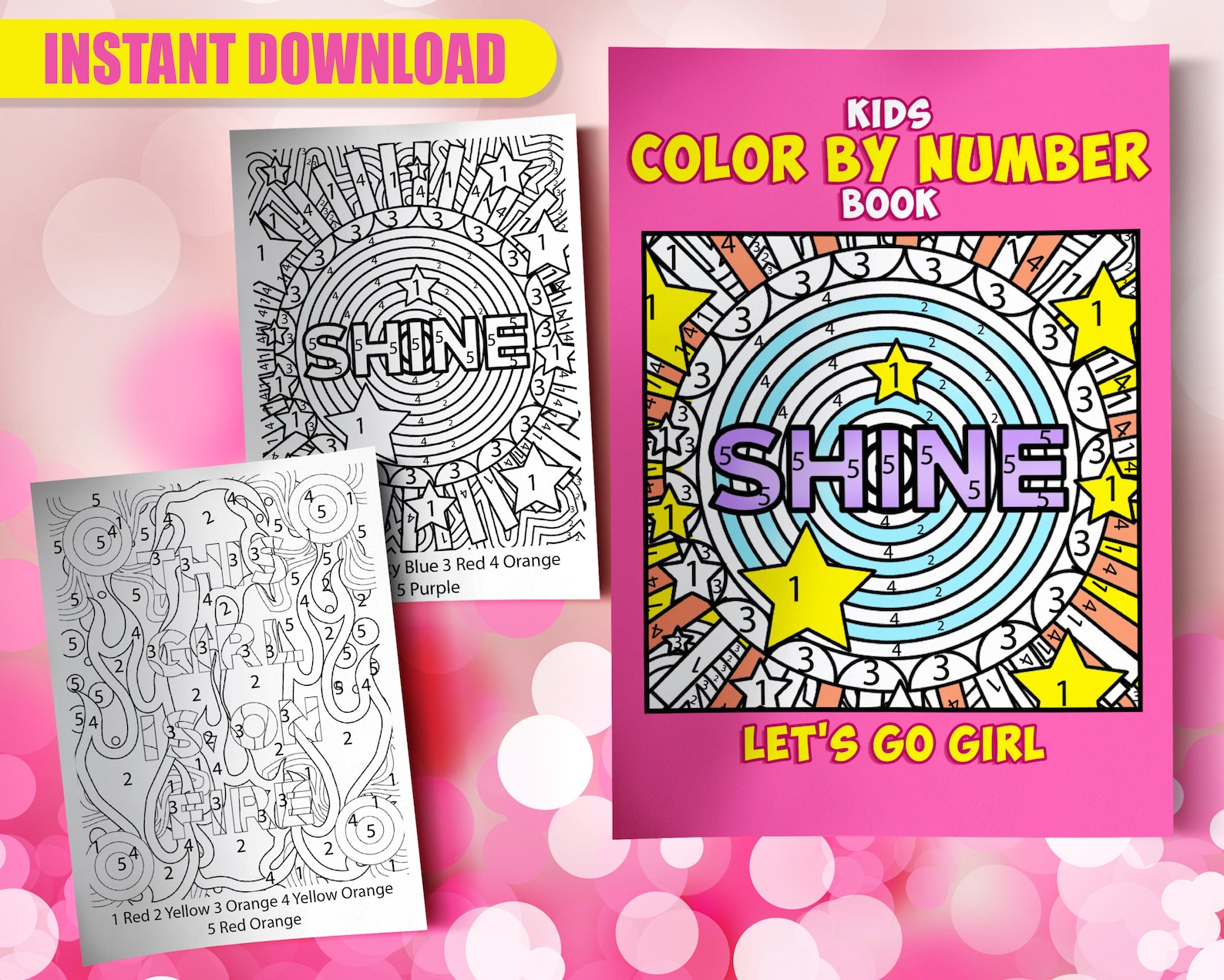 BEST VALUE Color by Number Printable Coloring Book for Girls Coloring ...