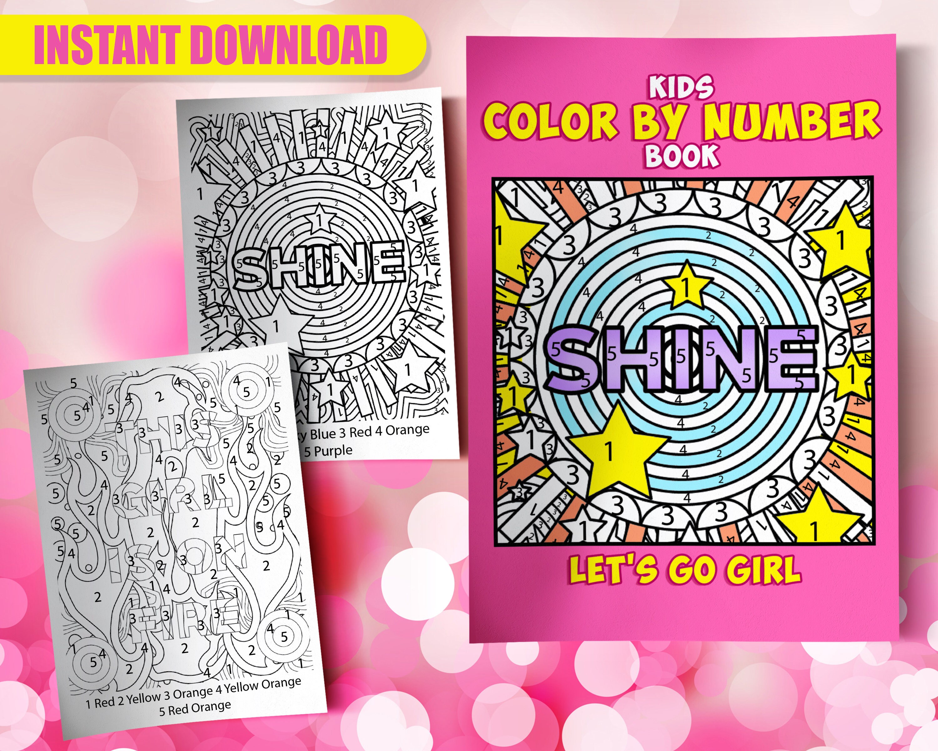 BEST VALUE Color by Number Printable Coloring Book for Girls Coloring ...