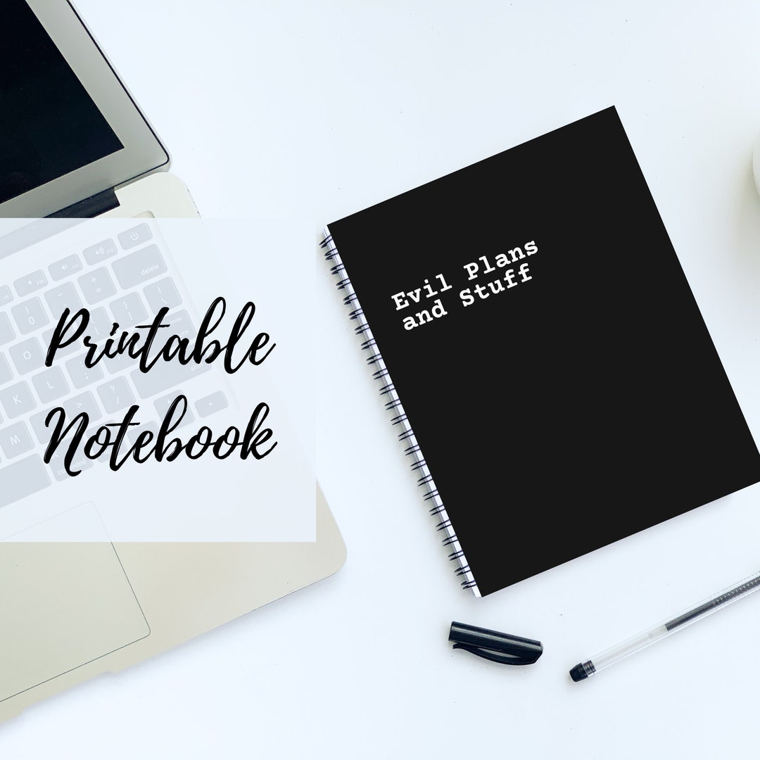 BEST VALUE 1 Printable Notebook Hilarious Cover - Instant Download Evil ...