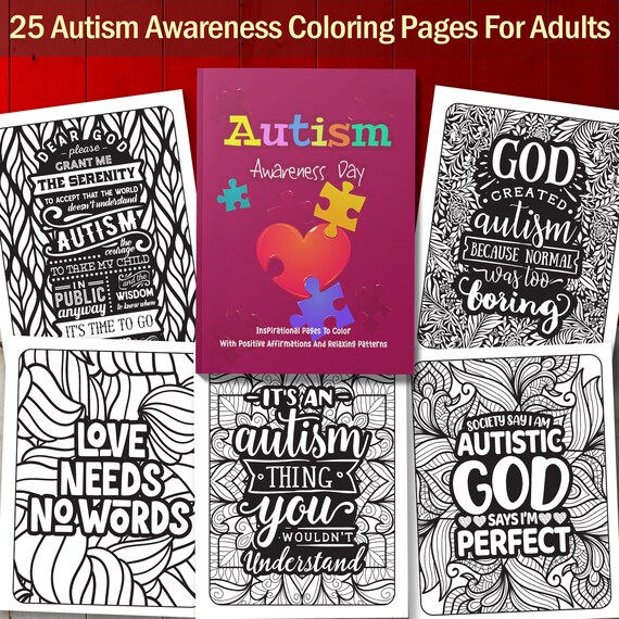 Autism Awareness Coloring Pages