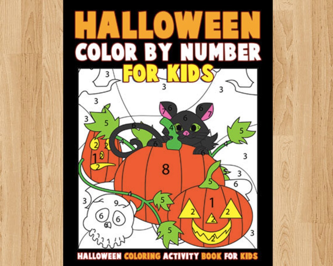 Halloween Color by Number Coloring Book for Kids INSTANT DOWNLOAD ...