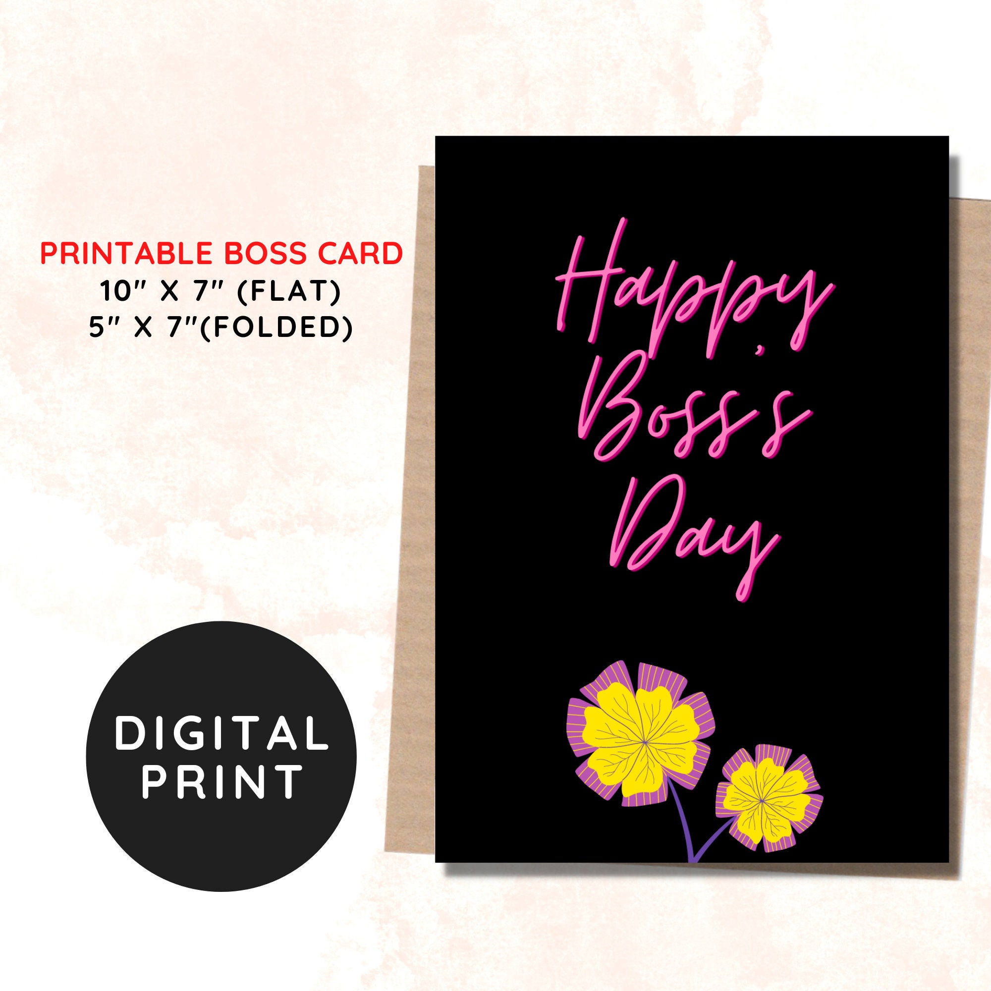 BEST VALUE Printable Boss Card Instant Download Birthday Card, Funny ...