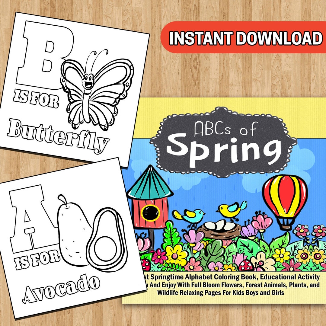 BEST VALUE 26 Abcs of Spring - Instant Download My First Alphabet ...