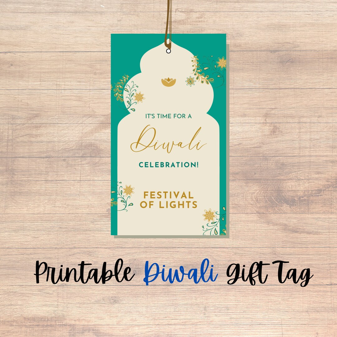 BEST VALUE Printable Diwali Gift Tag - Instant Download Happy Diwali ...