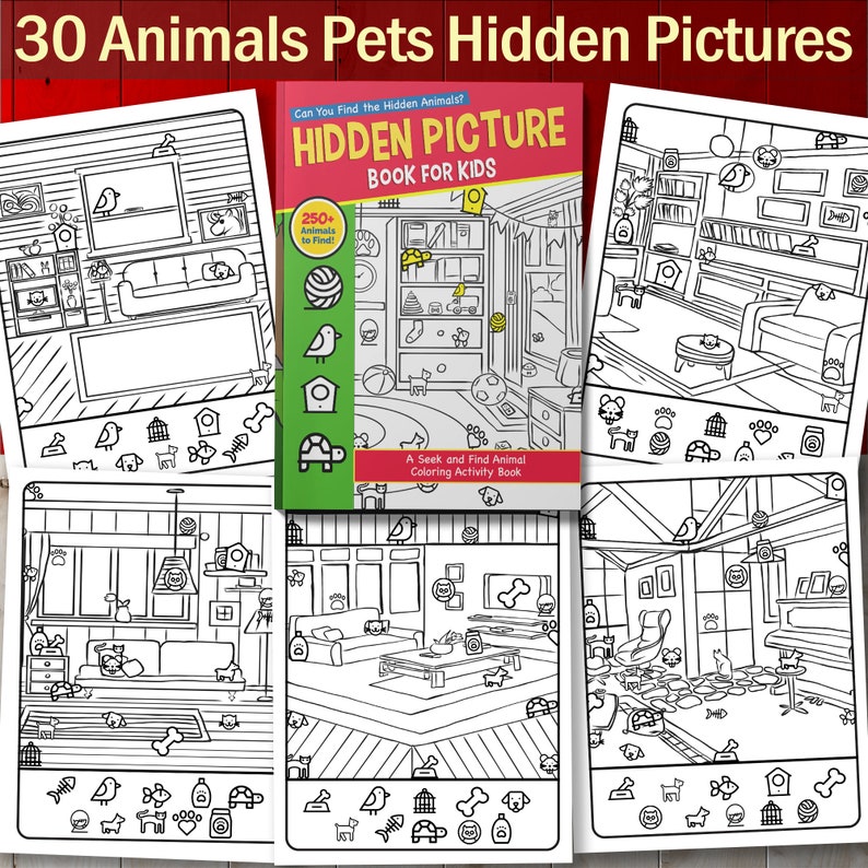 BEST VALUE 30 Hidden Animals Coloring Pages - Instant Download Seek ...