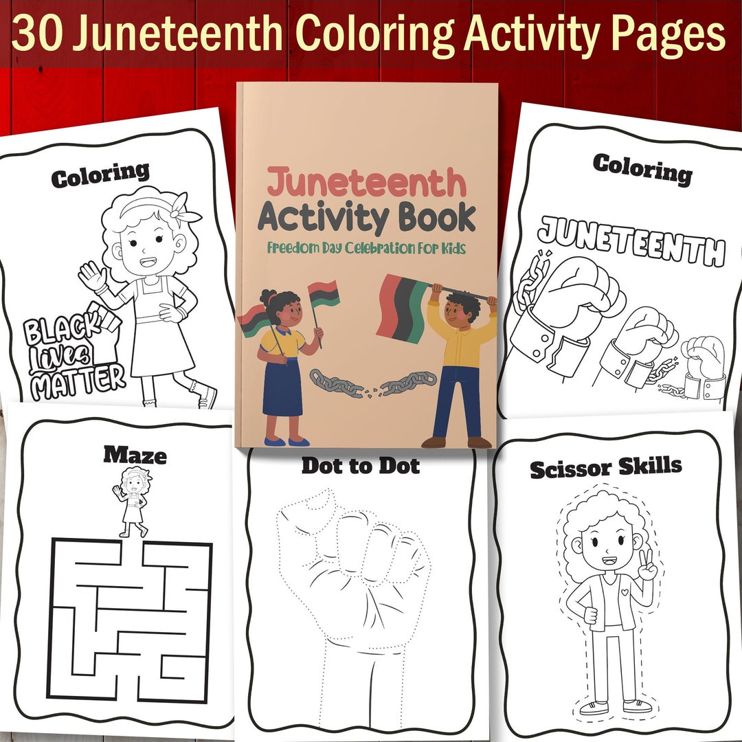 BEST VALUE Juneteenth Activity Book Instant Download Happy Freedom Day ...