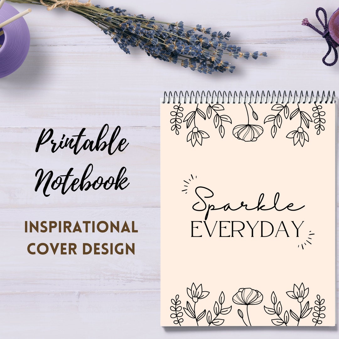 BEST VALUE 1 Printable Notebook Inspirational Cover - Instant Download ...