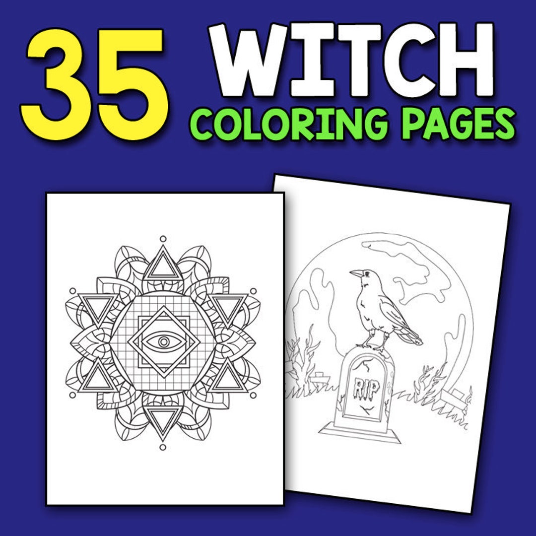 Book of Witch Life and Magic Coloring Book: A Dark Fantasy Coloring ...