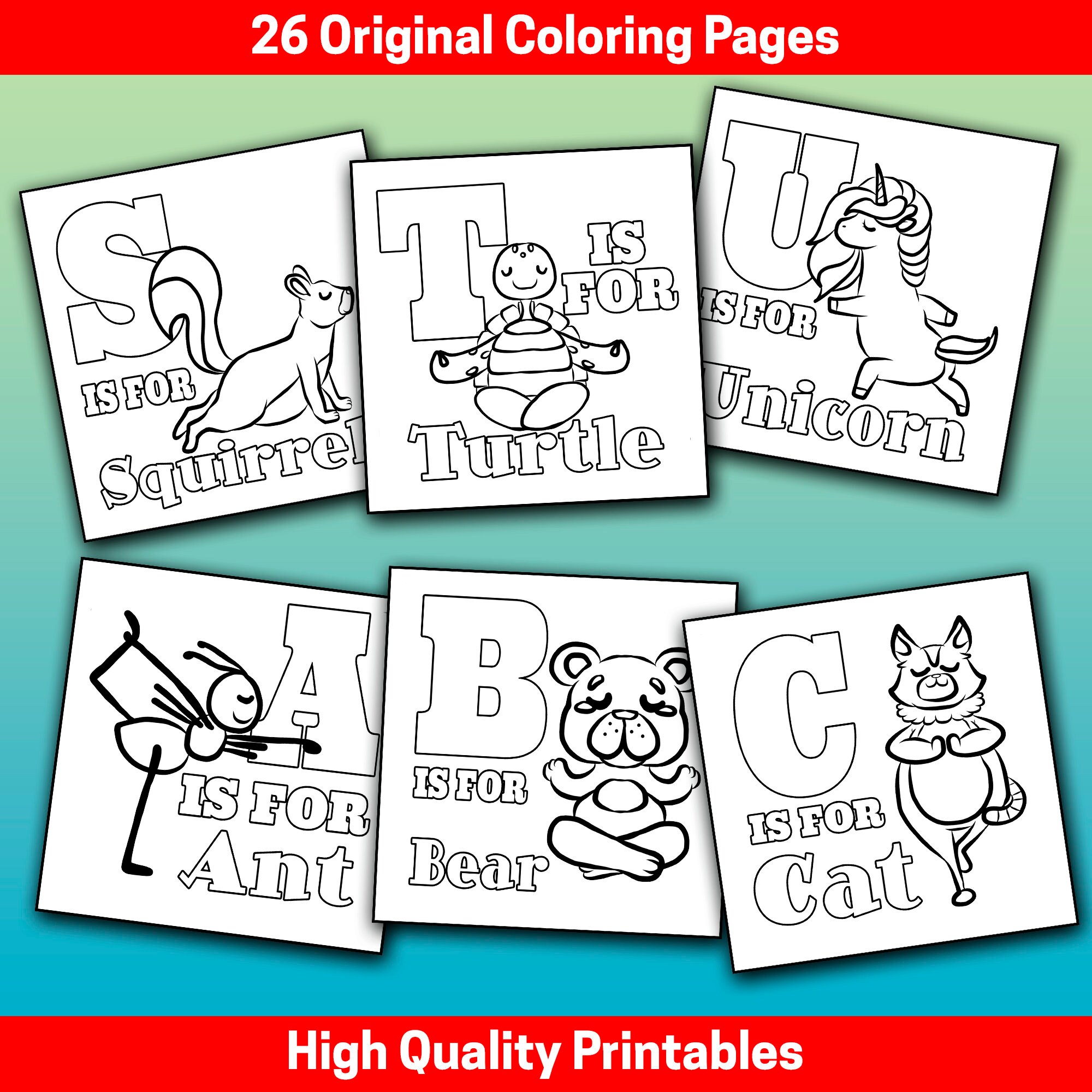 BEST VALUE 26 the ABC Yoga Book for Kids - Instant Download Fun ...