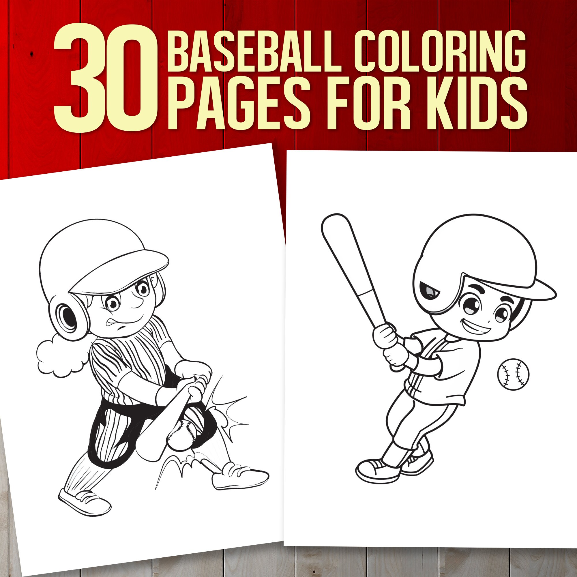 BEST VALUE! I Love Baseball! Coloring Book for Kids - Instant Download ...