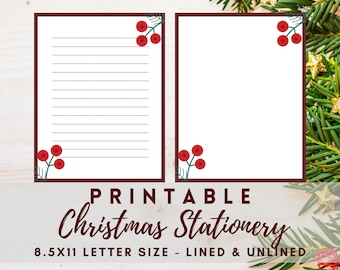 Printable Christmas Stationery Digital Download Instant Pink - Etsy
