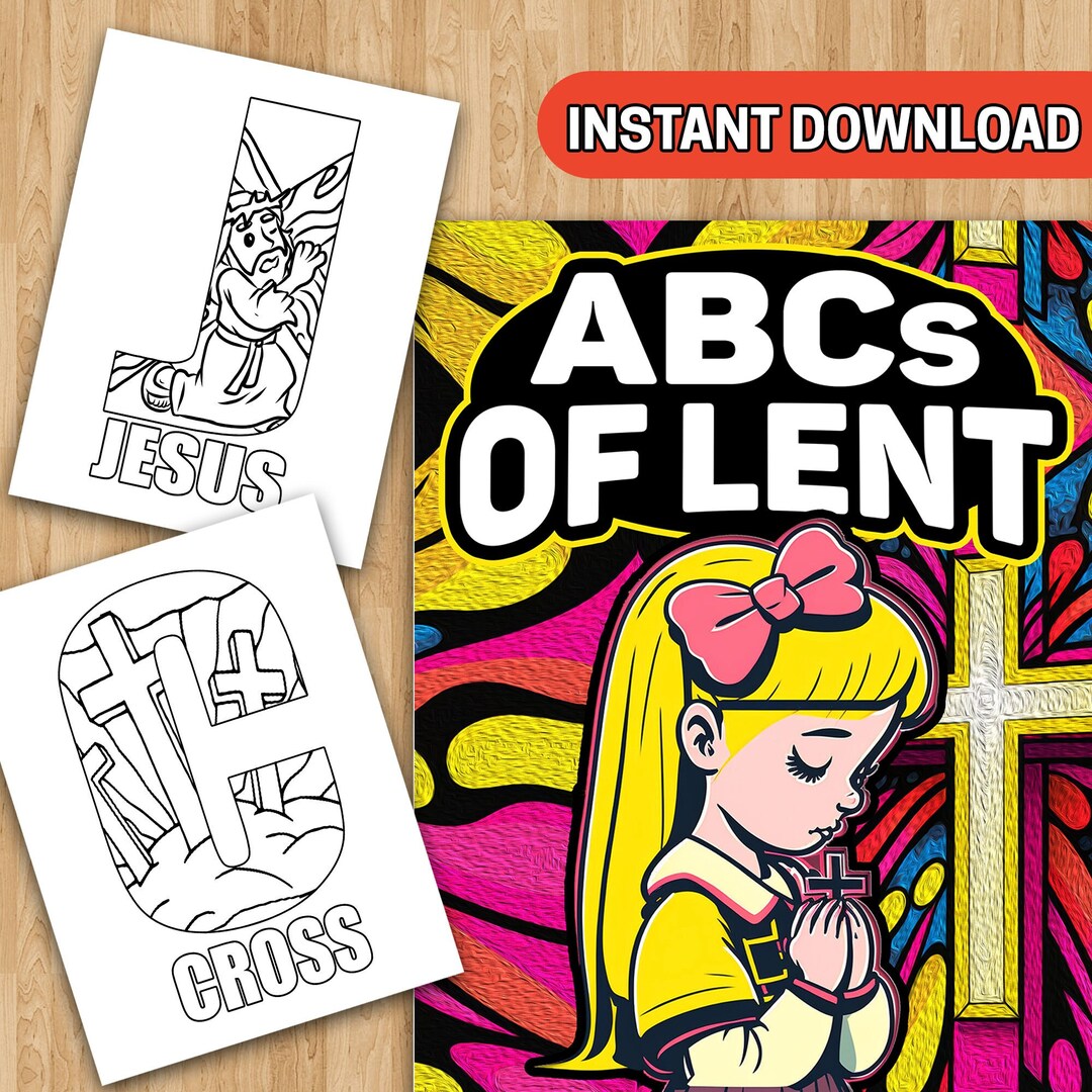 BEST VALUE Abcs of Lent - Instant Download Easy Coloring Book to Learn ...
