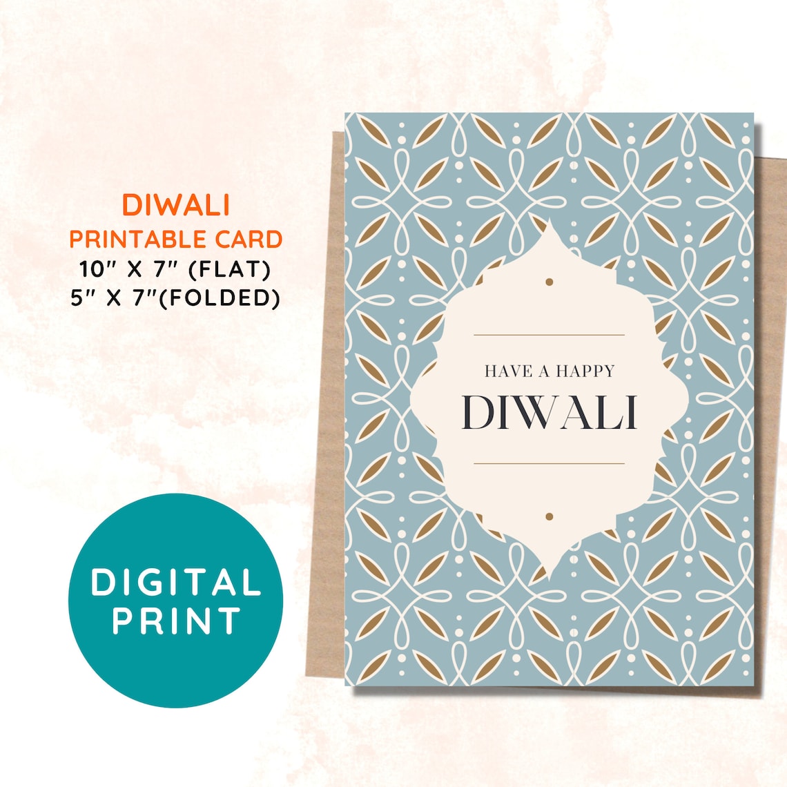 BEST VALUE Diwali Printable Cards Instant Download Indian - Etsy